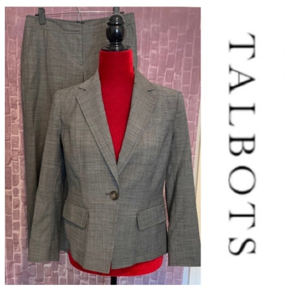 Talbots | Pants & Jumpsuits | Grey Crosshatch Kate Curvy Fit Stretch ...